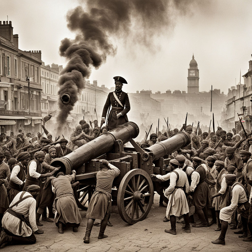 A dramatic moment captured from British history books depict... by ...