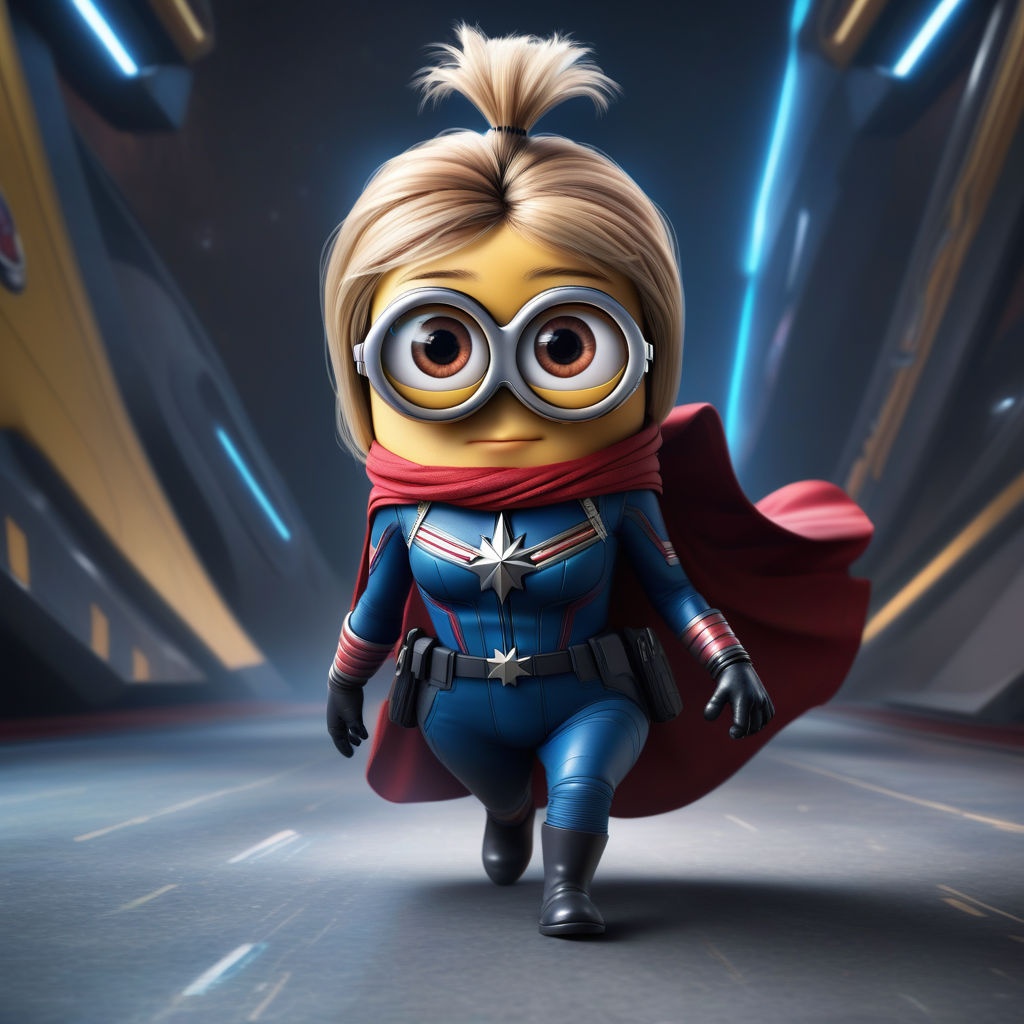 4k image of futuristic Captain Marvel Despicable Me minion by eray dikyar - Playground