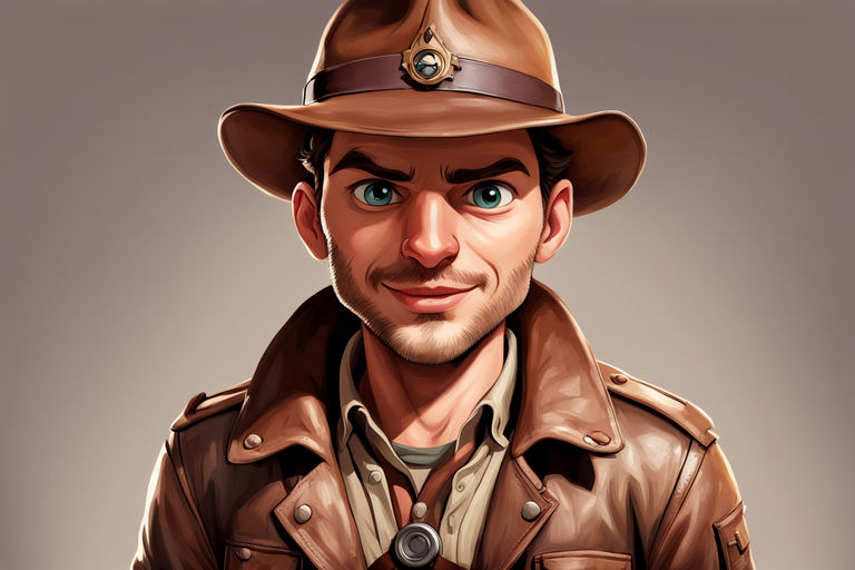 "Draw a cartoon-style character named Captain Quiz. He is an... by ...