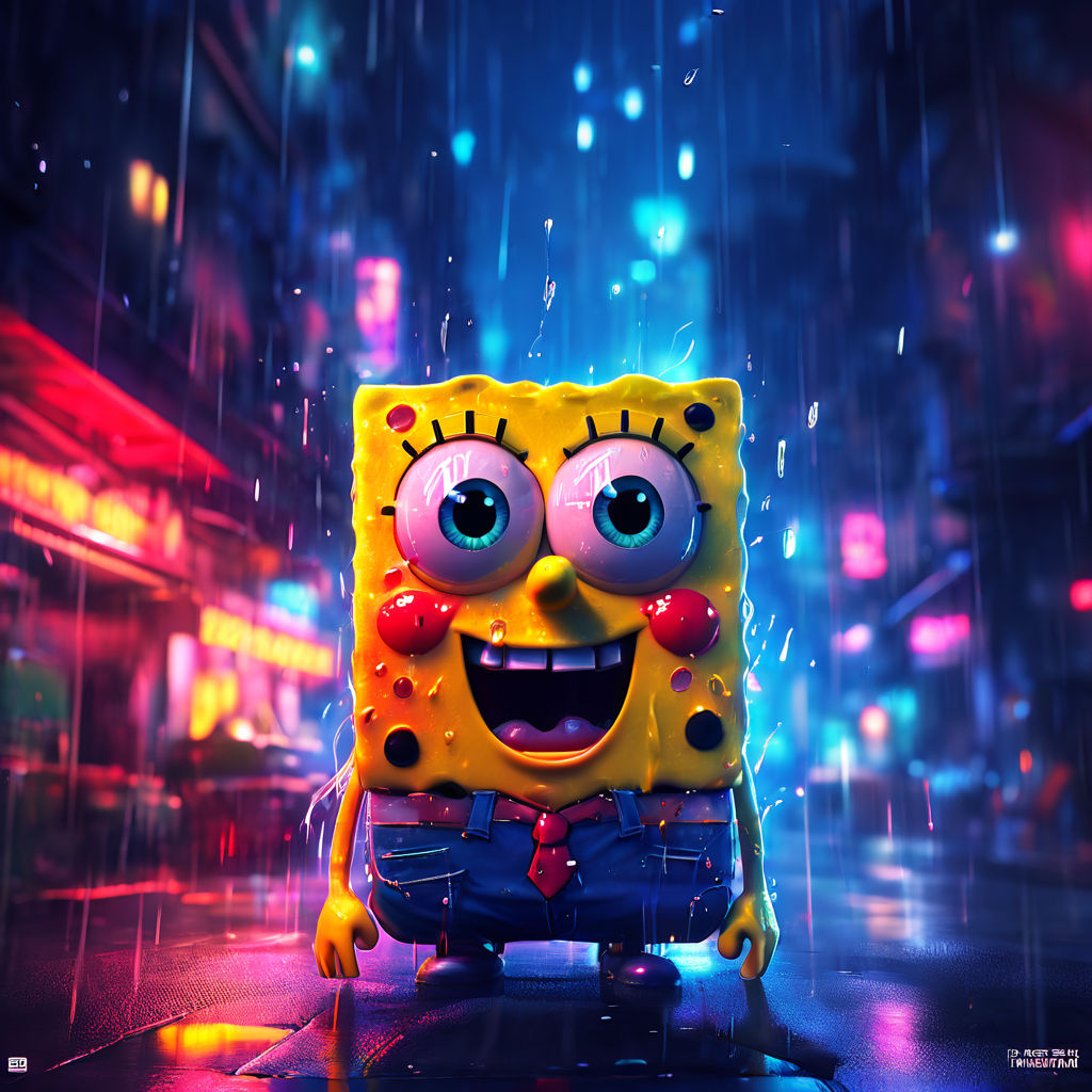 Spongebob Wallpaper Neon Night - Infoupdate.org