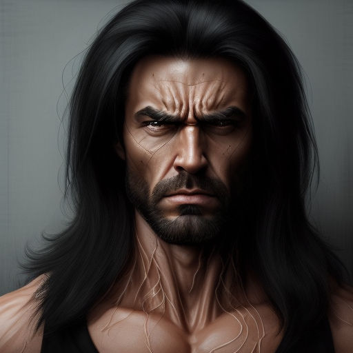 Draw an angry man full of veins popping out of his neck and ... by ...