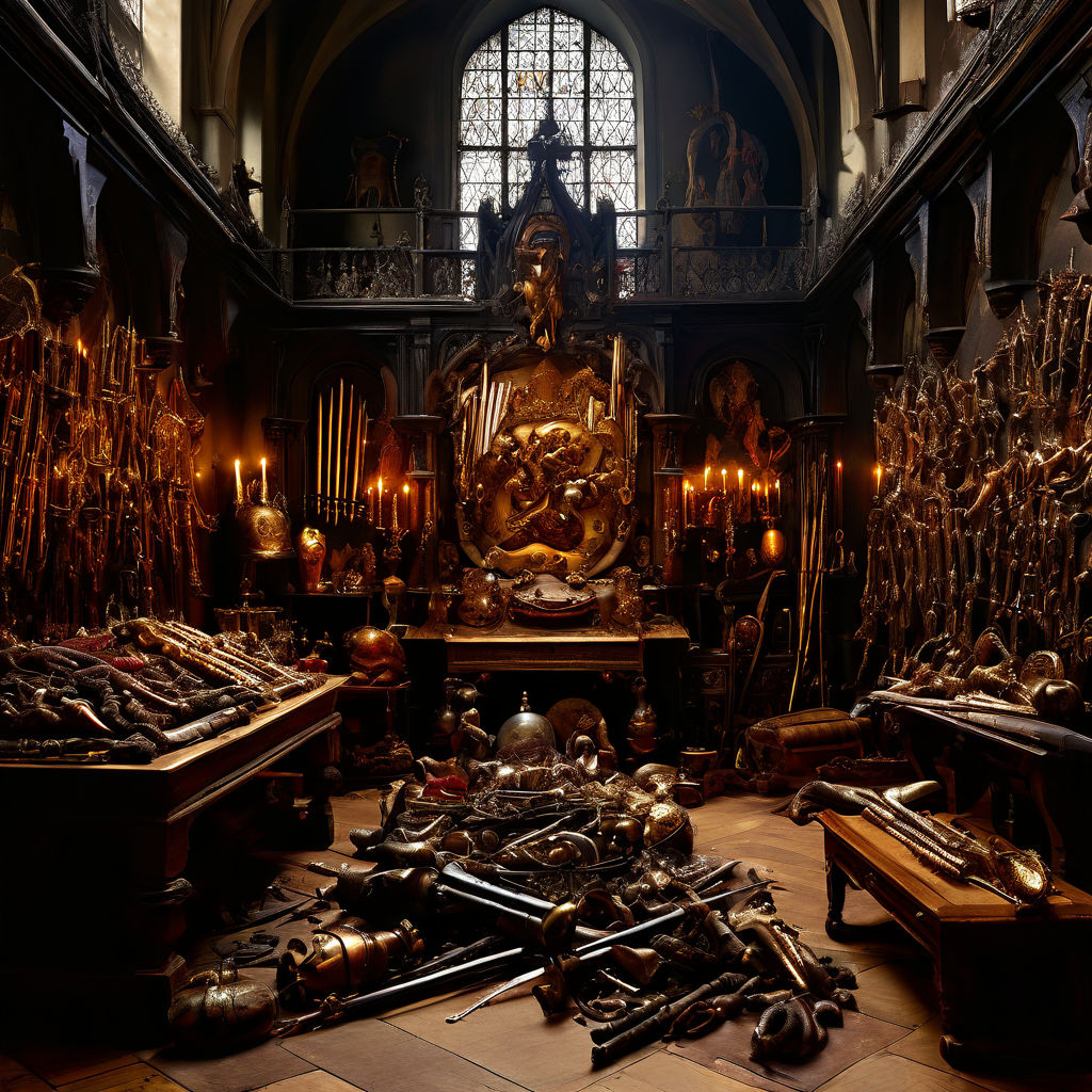 An opulent medieval armory by Сергей Серафим - Playground