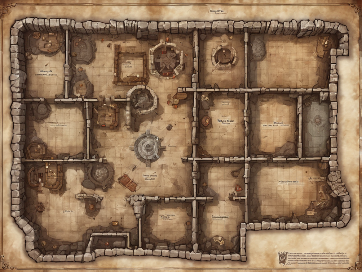 Dnd. D&D. medevil. Fantasy. Dungeon. Map of entire dungeon. ... by Bro ...