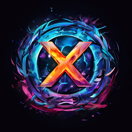 Logo encircled by vibrant anime-stylized elements by Oak Hill - Playground