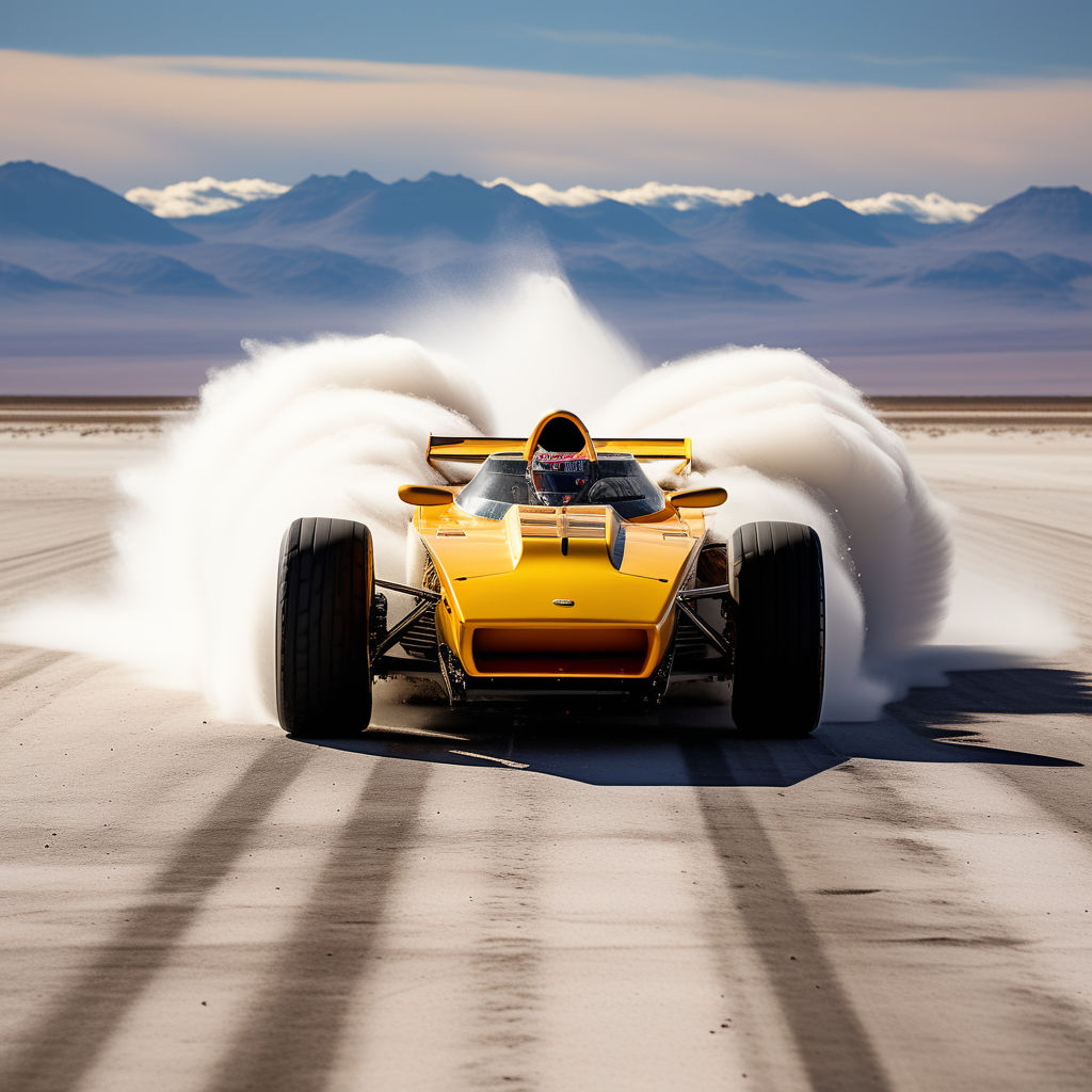 Speed barrier breaking rocket shaped car challenger at Bonne... by ...