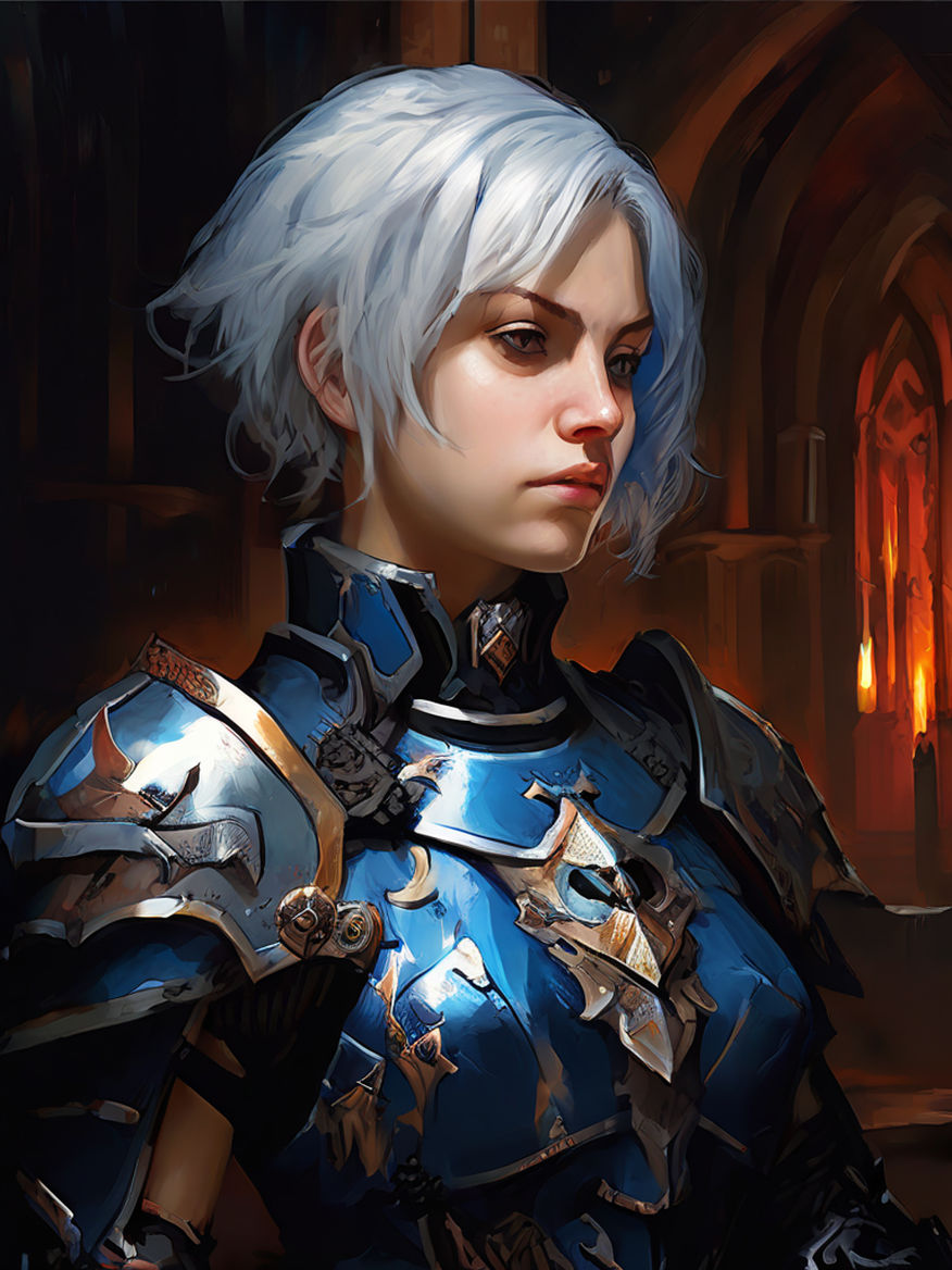 A Warhammer 40k style oil painting by Shawn Wykoff - Playground