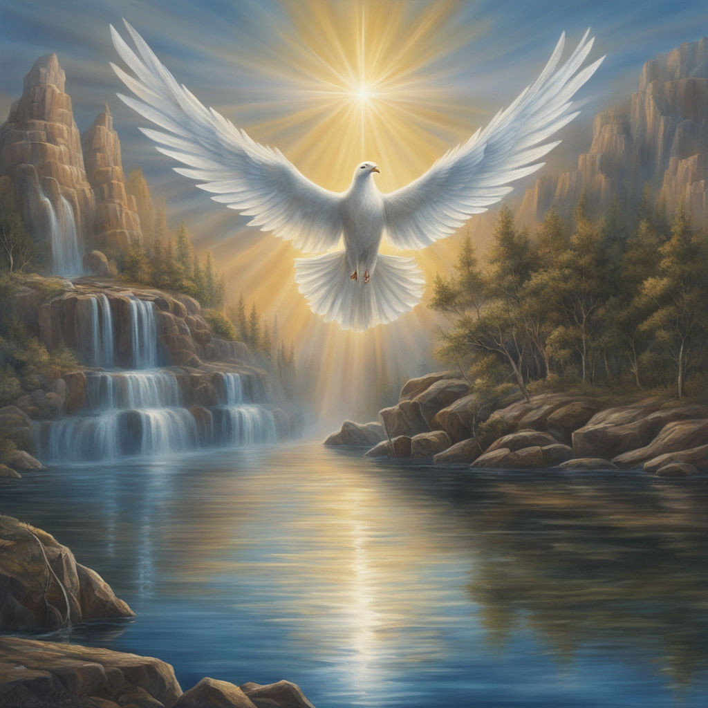 The Holy Spirit is hovering over the water by edgar cleofe - Playground