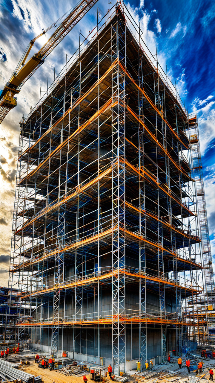 Building nearing completion captured in expressive general c... by Reda ...