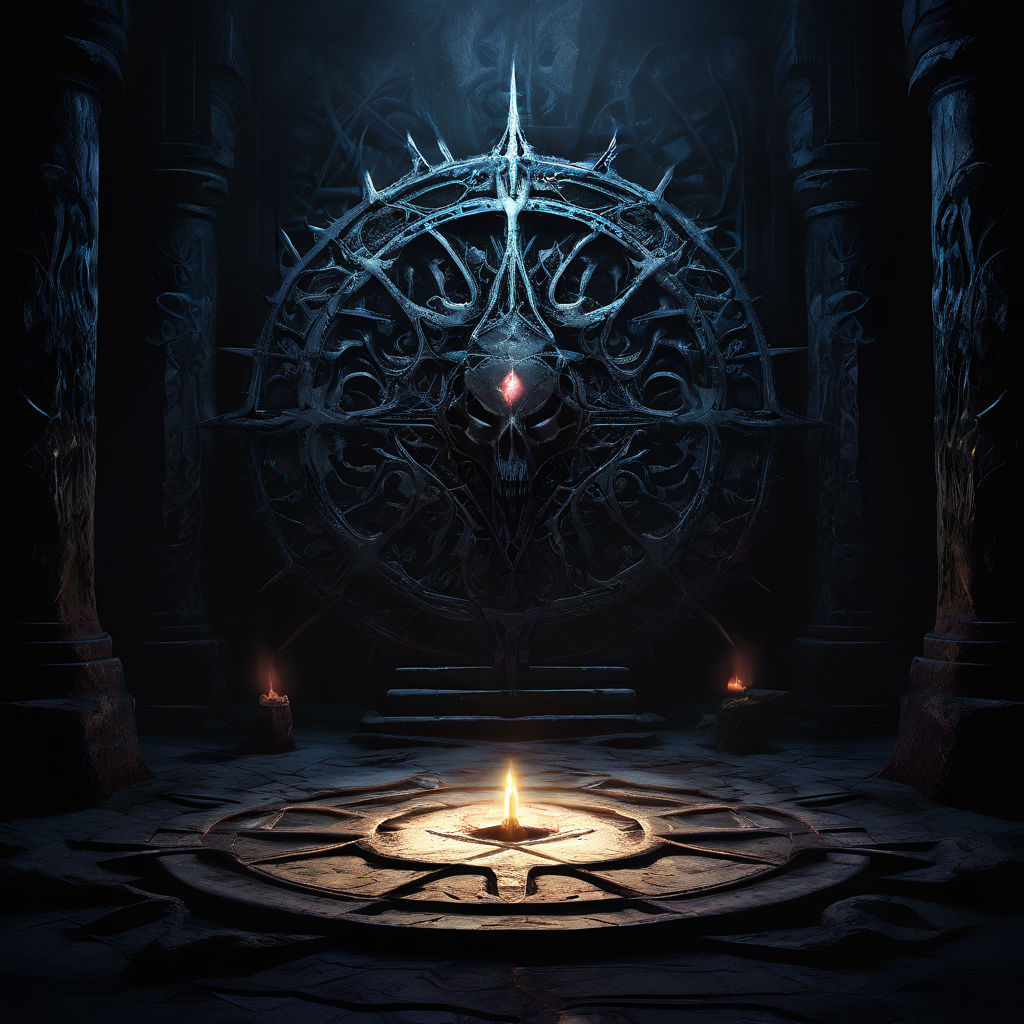 Cryptic ancient symbols spread across an expansive surface by Lee Ann ...