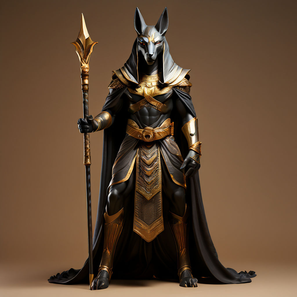 Anubis standing by Nuk Sun - Playground