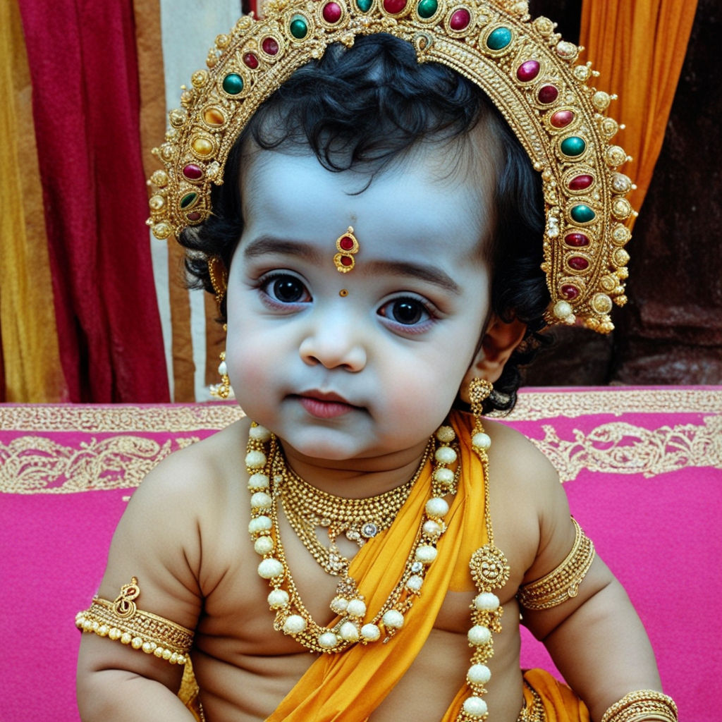 Cute baby krishna. by Rago Ramsree - Playground
