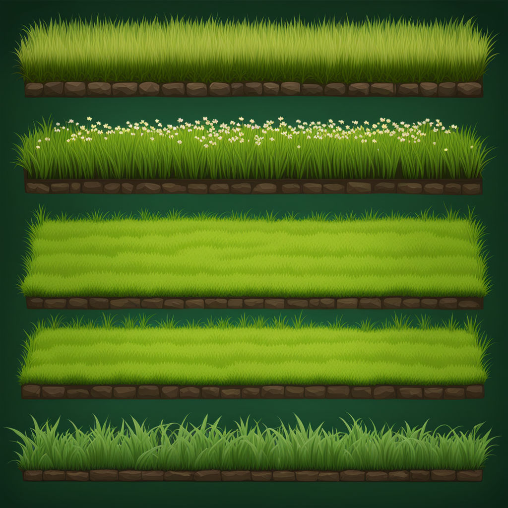 This sprite sheet includes variations of lush by AI Artist - Playground