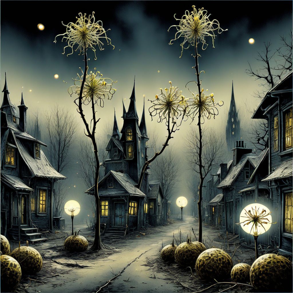 The hamamelis virginiana (witch hazel) town mystical imagina... by Art ...