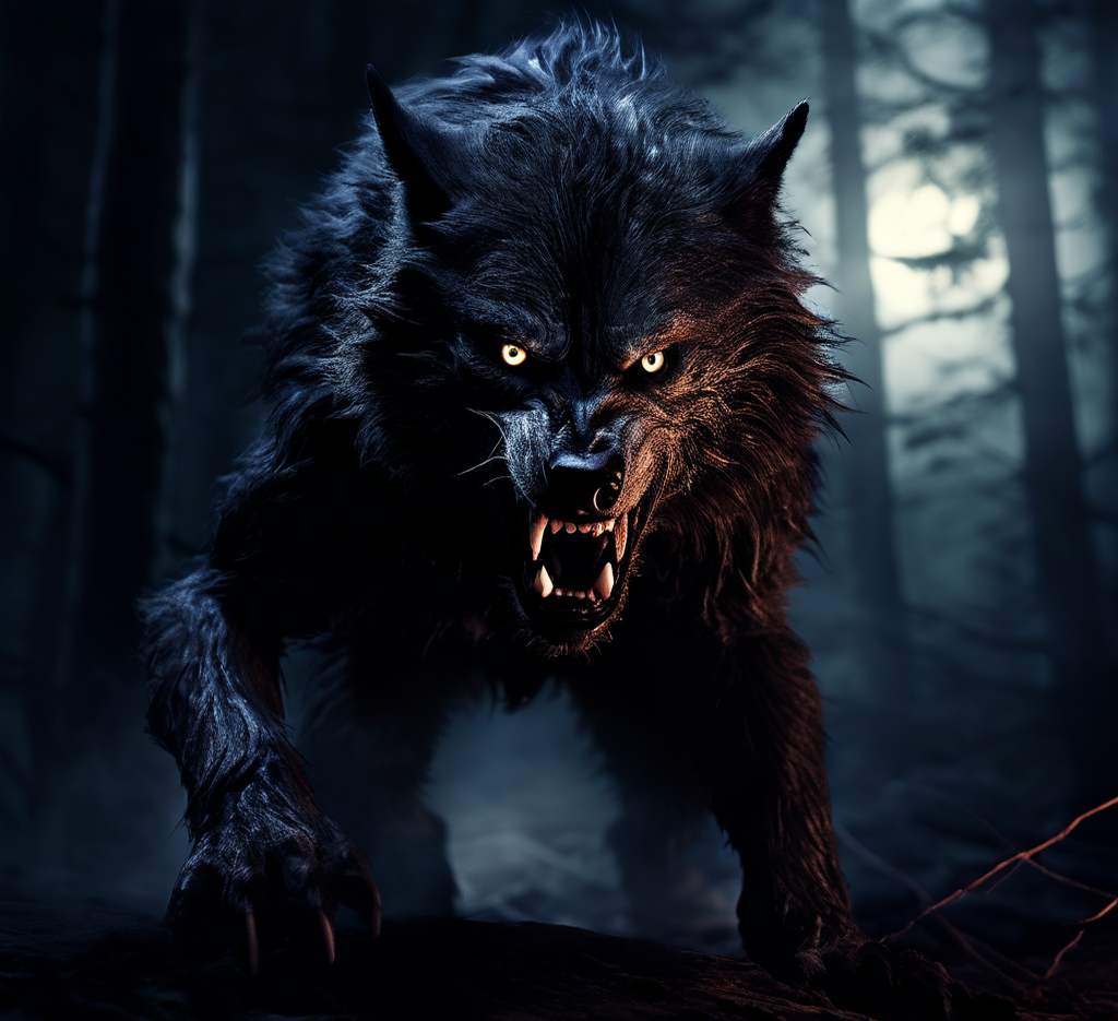 Snarling werewolf off-center by Cheyenne - Playground