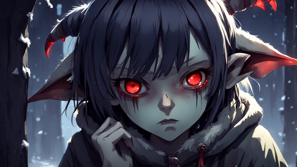 Anime girl with cold face by Chuong Nguyen - Playground