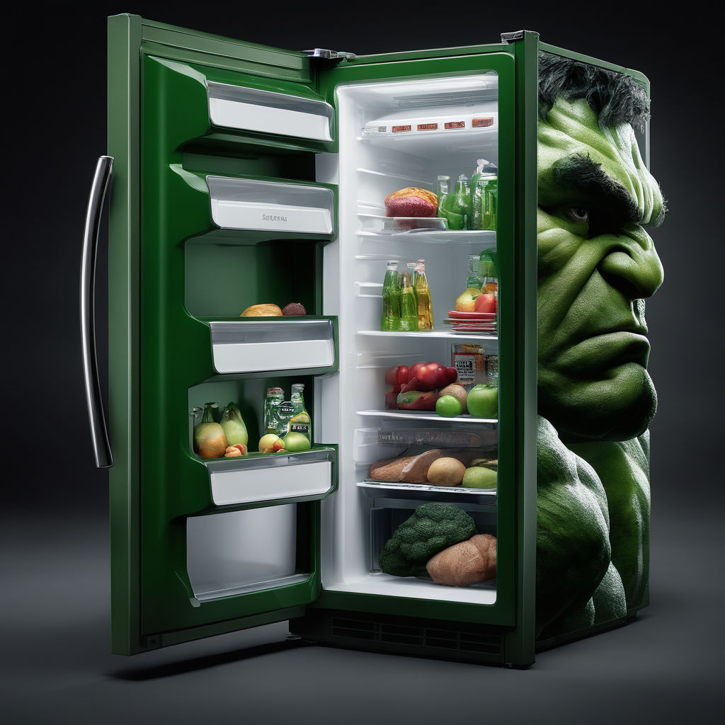 Imagine A rugged and robust fridge designed with a textured by Clive ...