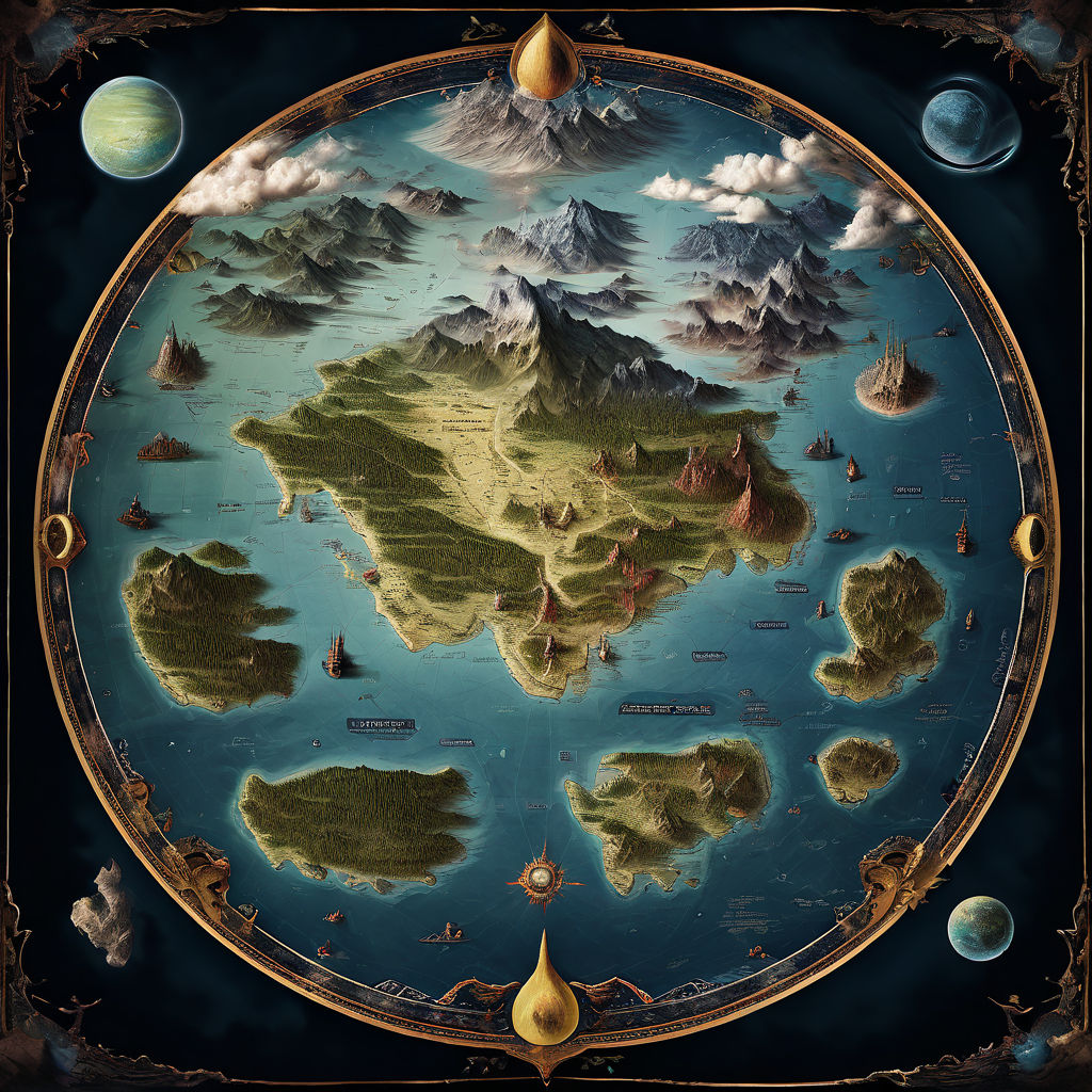 A created world map of a fantasy universe by Nicolas Bonvalet - Playground
