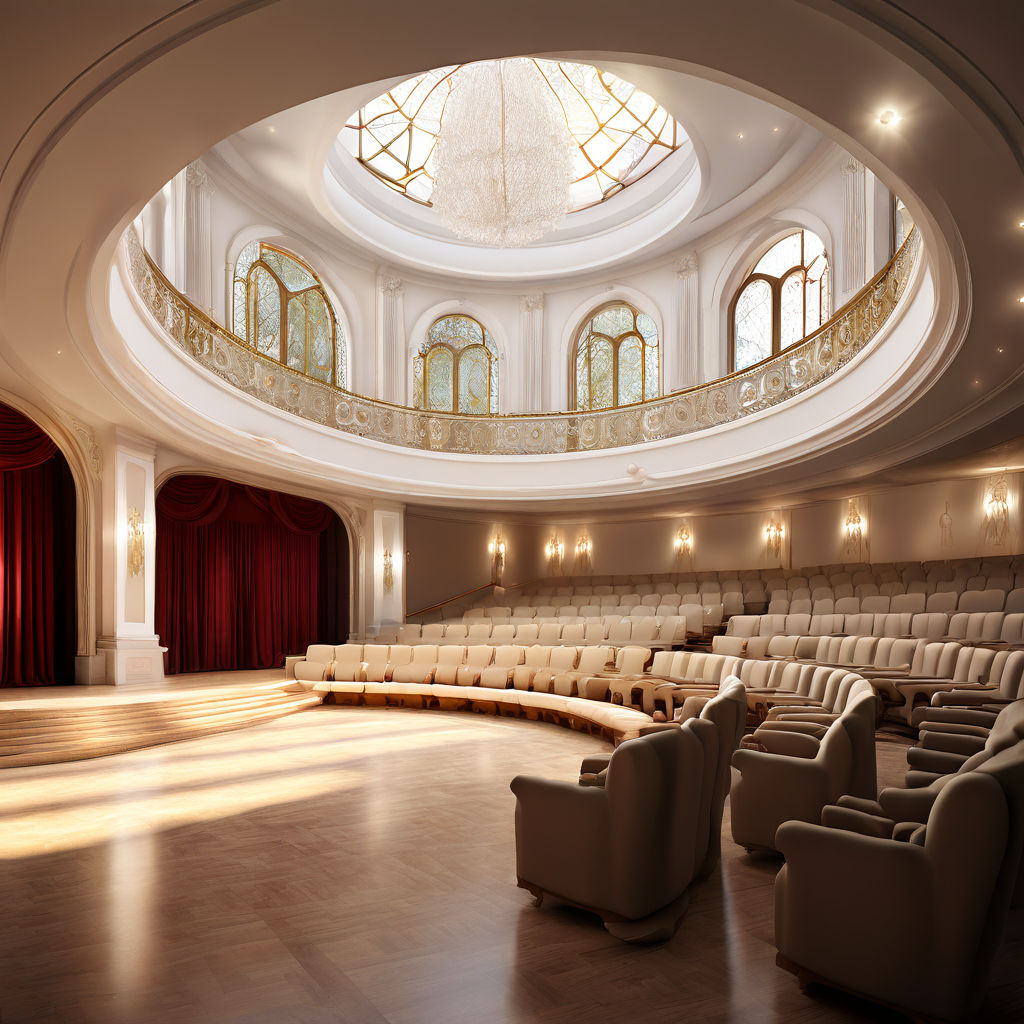 Design 40 seat indoor luxurious auditorium outside view by jsch777 ...