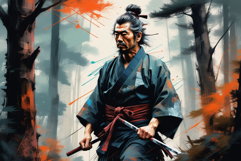 Miyamoto Musashi traverses a densely wooded forest by Luna Martinez ...