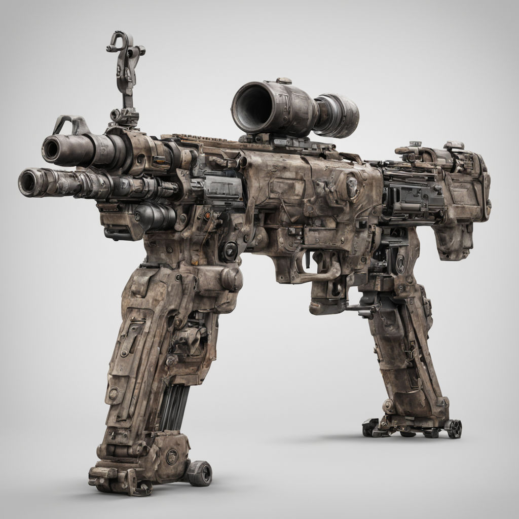 Cyberpunk and realistic concept art of worn hi-tech heavy ma... by ...