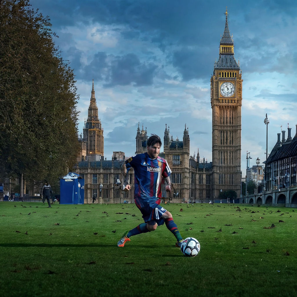 Lionel Messi transformed into a zombie draped in a tattered ... by ...