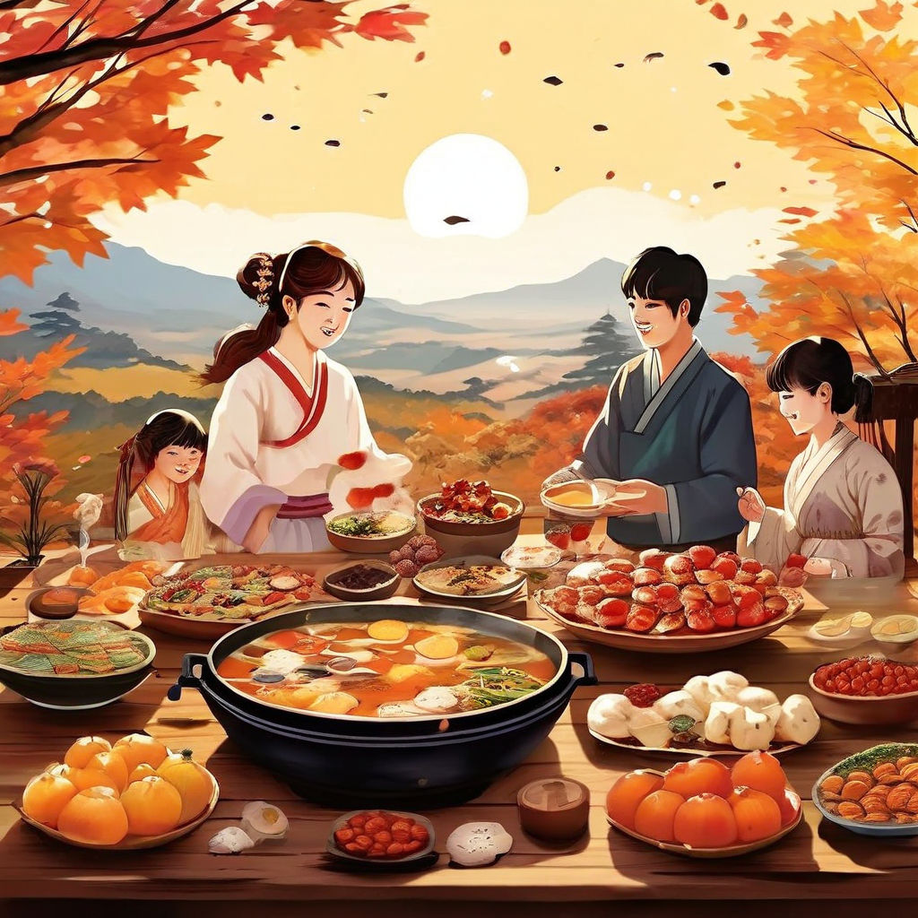 "A festive illustration celebrating Chuseok by 배영란 - Playground