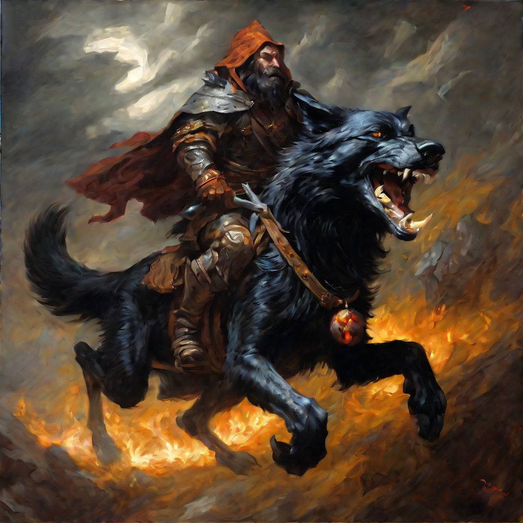A hobgoblin riding a blackwolf to battle. Majestic. Epic. Oi... by ...