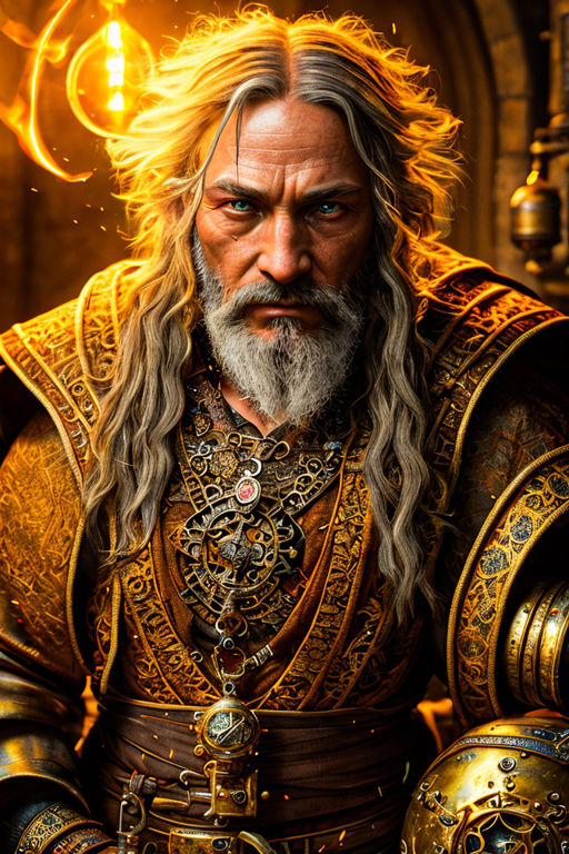 The old wizard alchemist - Created on Canvas by Claudio Milone - Playground