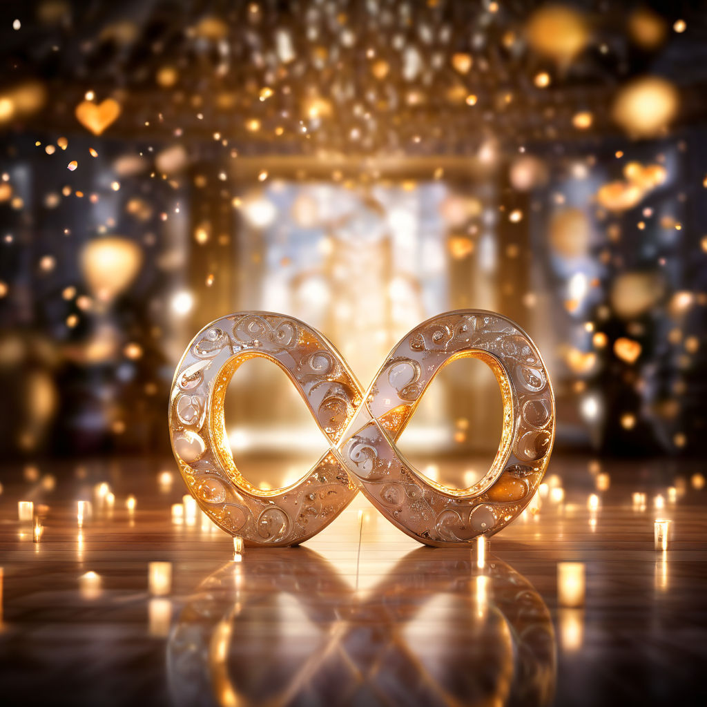 Two numbers shaped into an infinity symbol resembling a hear... by JUAN ...