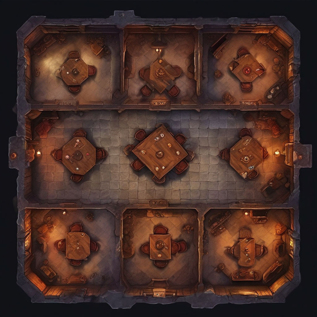 Dnd battle map top down view tavern by Void Gaming EU - Playground