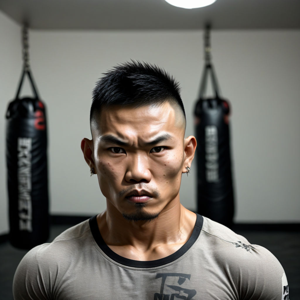 Mma fighter very very angry Vietnamese man face age 24 shor... by Mark ...