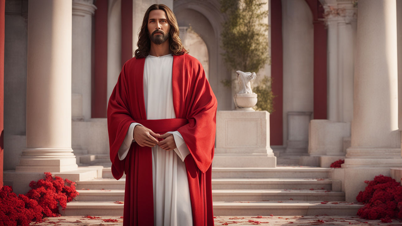 An ultra-realistic 8K image of Jesus Christ in a full-body v... by ...