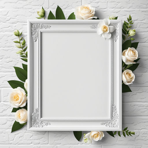 Realistic vertical photo frame mock up by Mags - Playground