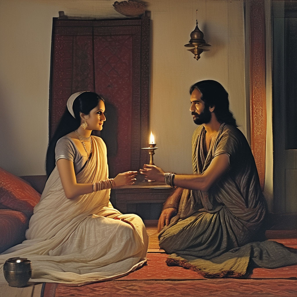 Atmaram in a dimly-lit vintage room by MD ILTAF ANSARI - Playground