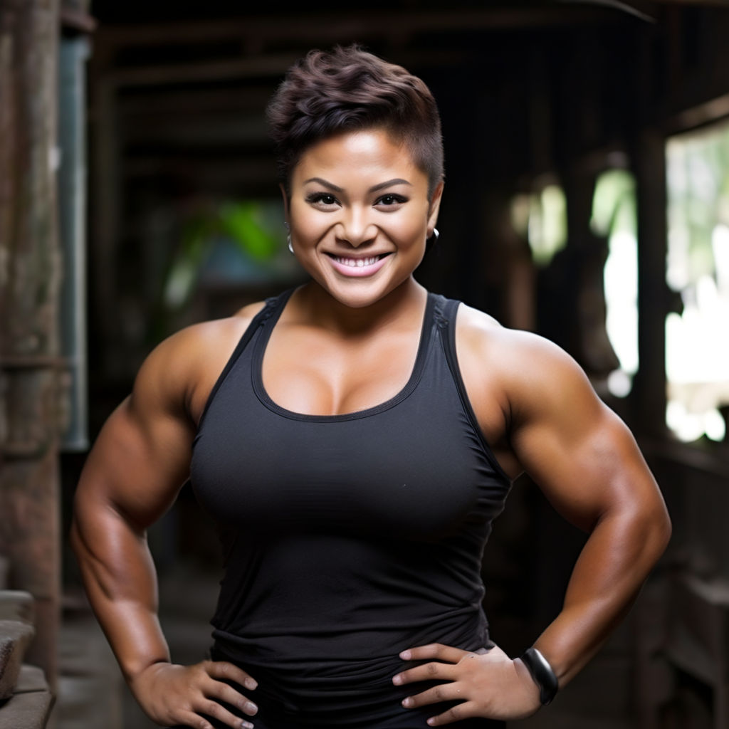 Massive Philippine fat muscle woman extremely muscular shor... by ...