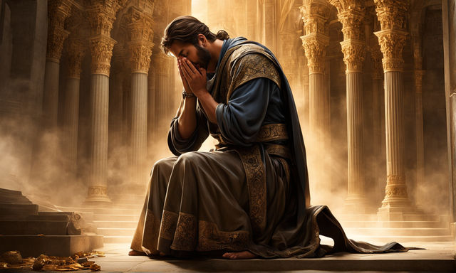 David kneeling in prayer by Garotas Cristãs - Playground