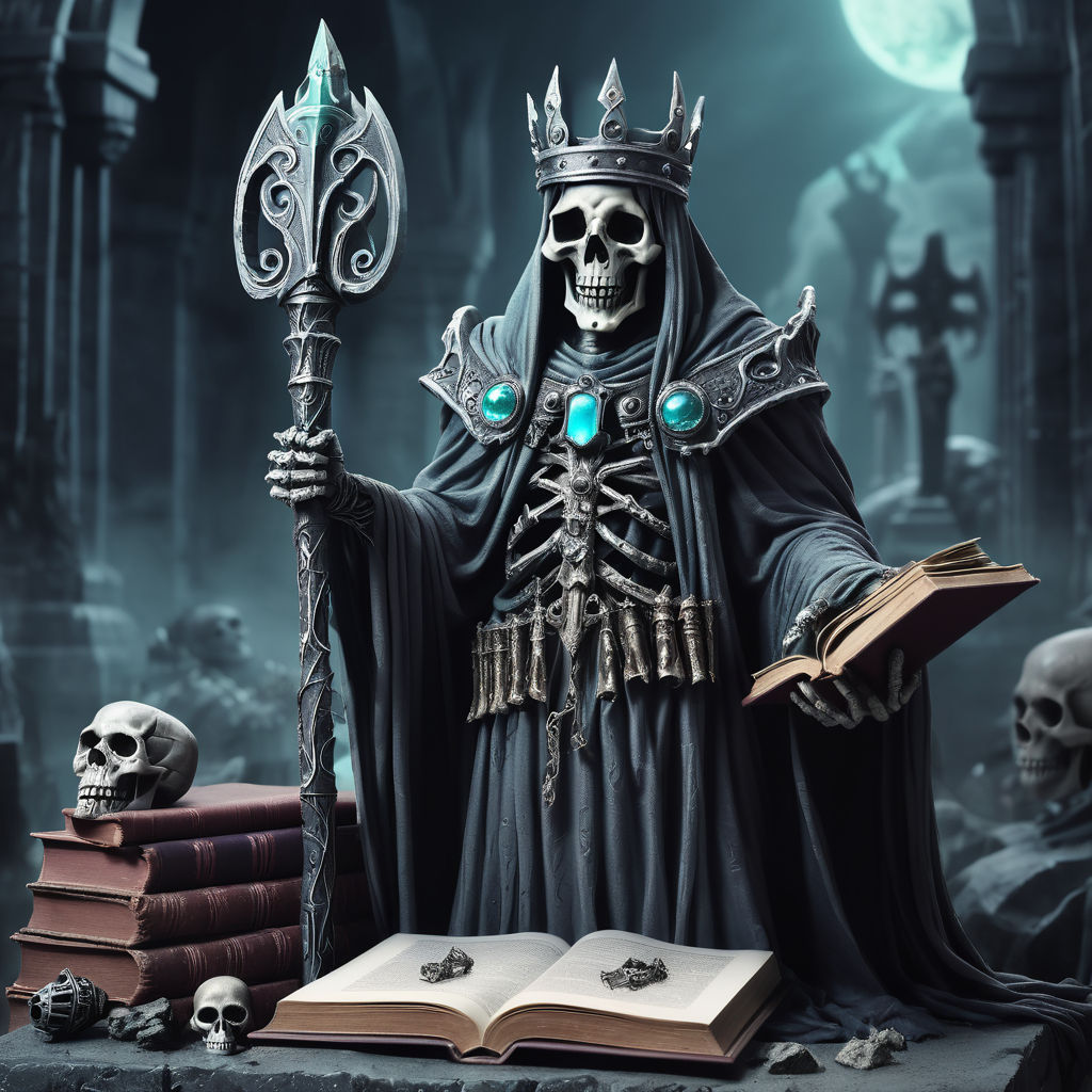 Powerful Lich with stuff and book by XaHTep play stream - Playground