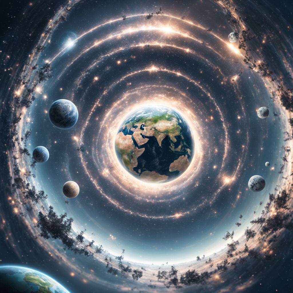 Ai rulling the world in centre of universe . Full view 4k re... by ...