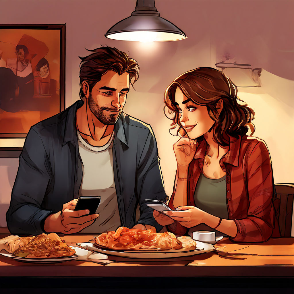 Create an elegant image (comic) where you can see two people by CASH ...