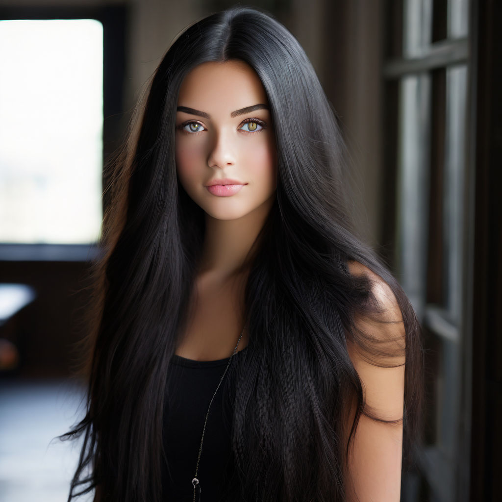 17 year old girl with long straight black hair. by Kitten Jenner ...