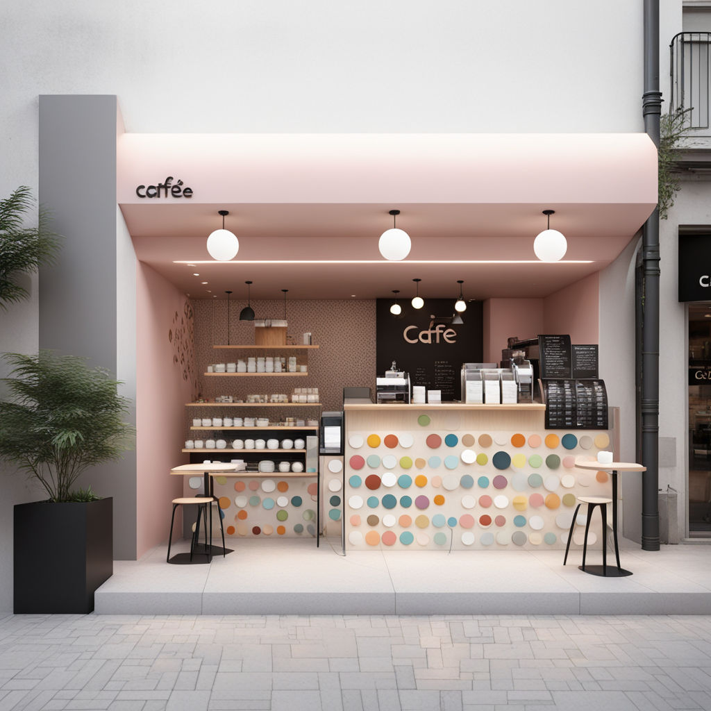 Design the façade of a café where customers only place order... by ...