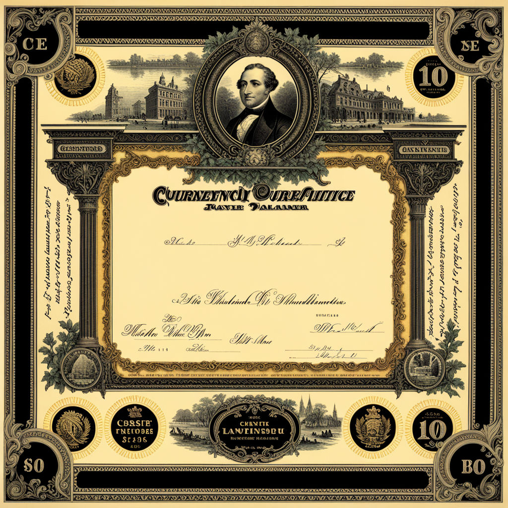 Elaborate currency stock certificate by DaveO Jordan - Playground