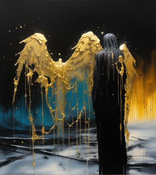 Chained angels positioned in an obscure realm of nightmares by Arura ...