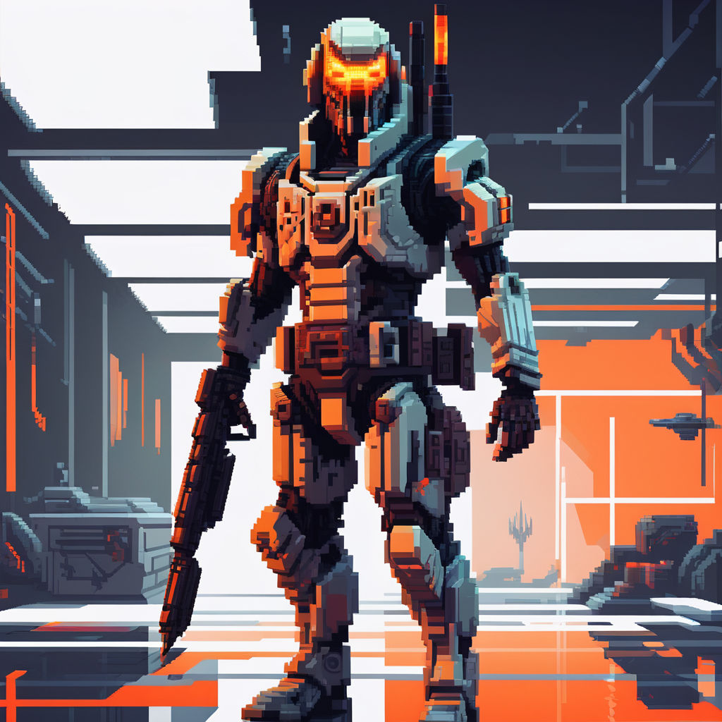 Pixel art character detailed the head of the marauders in sp... by ...