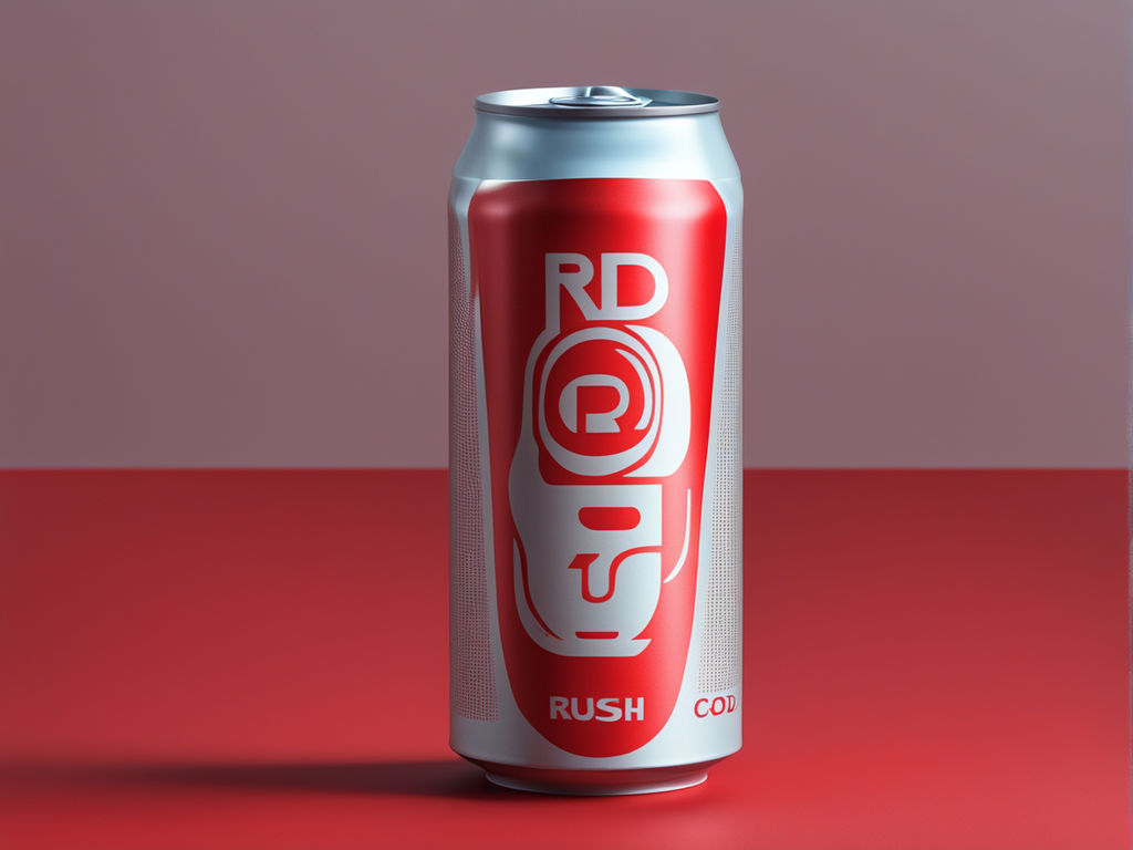 A soda can with futuristic design. The can label in English ... by ...