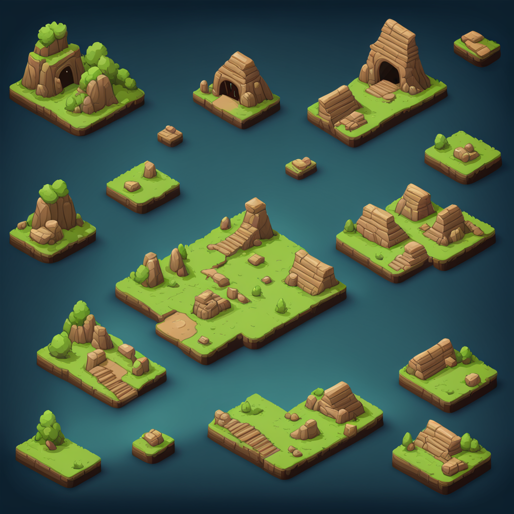 Rpg map element illustration set by Heather Ambrosio - Playground