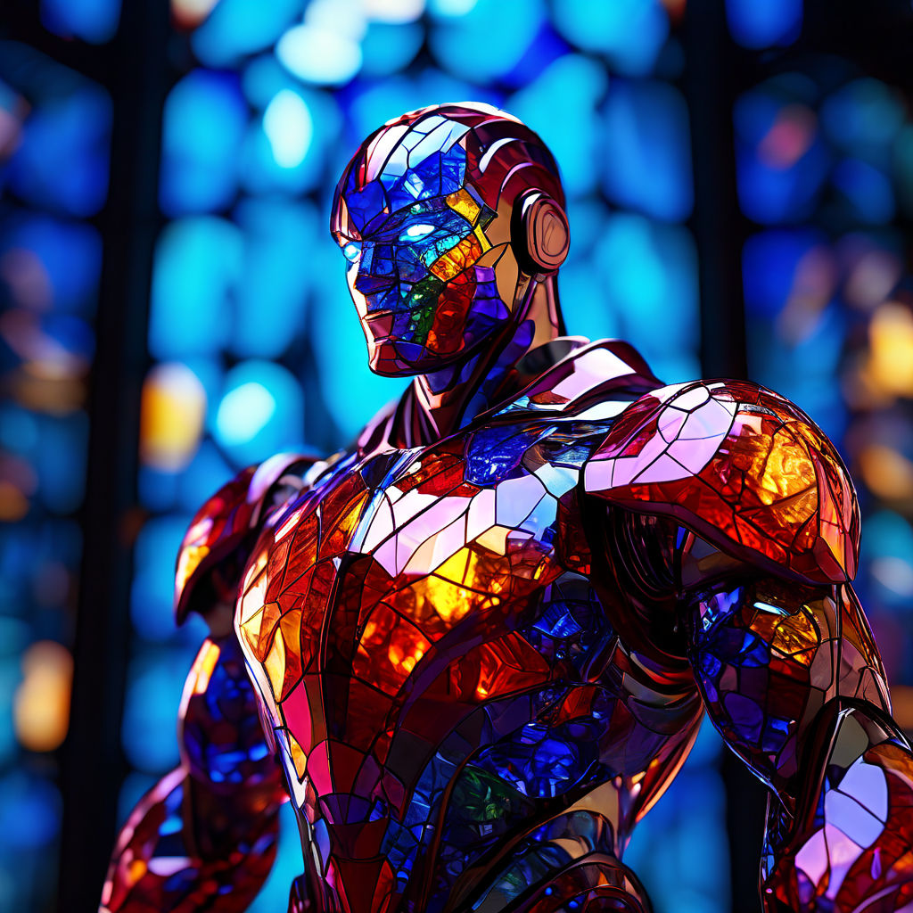 Colorful stained glass golem by Yada Wu - Playground