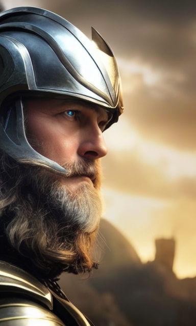 A frontal image of Odin by Sergio - Playground