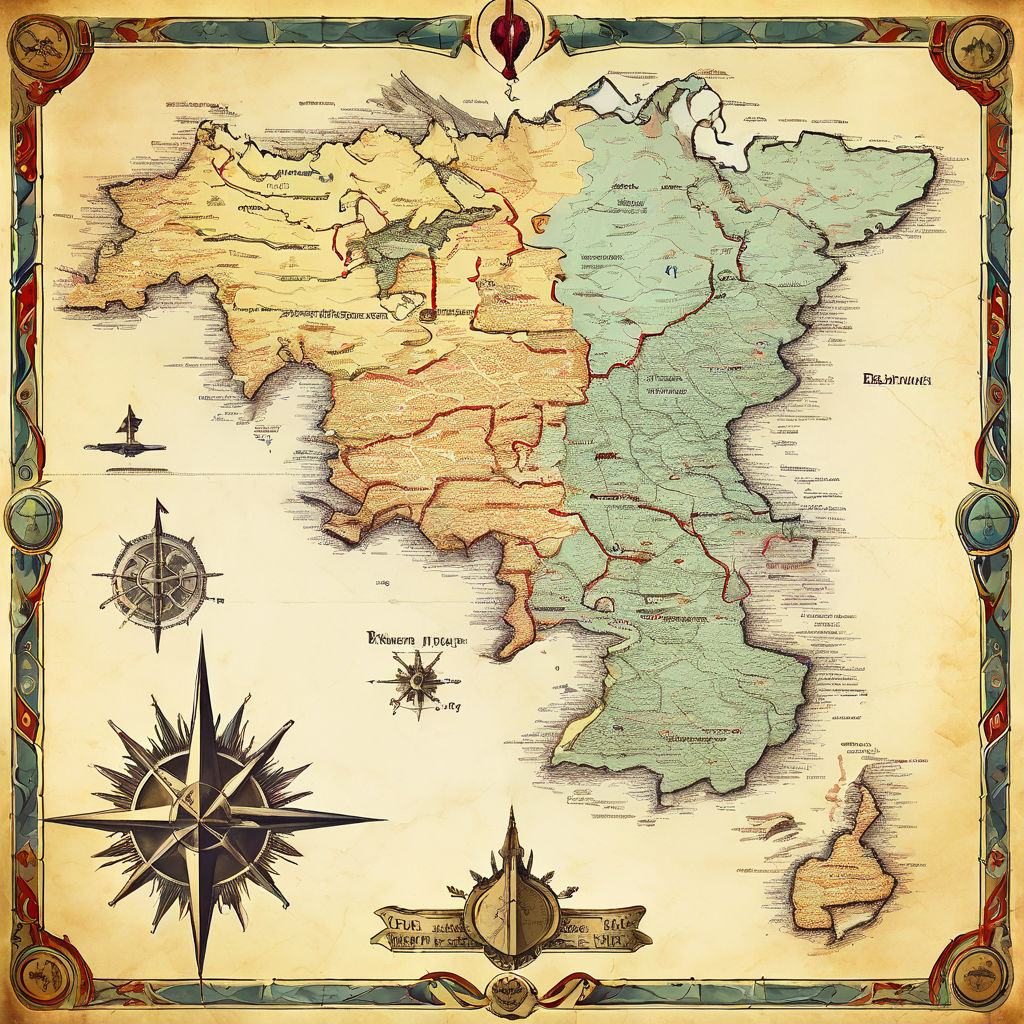 Fictional political map by PRIADHARSHNI P 221801039 - Playground