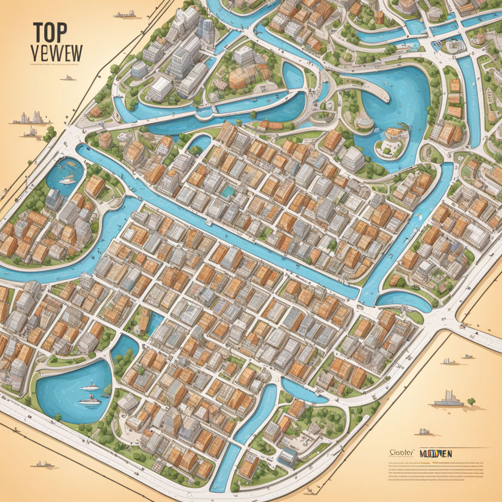Top view modern city map by aE - Playground